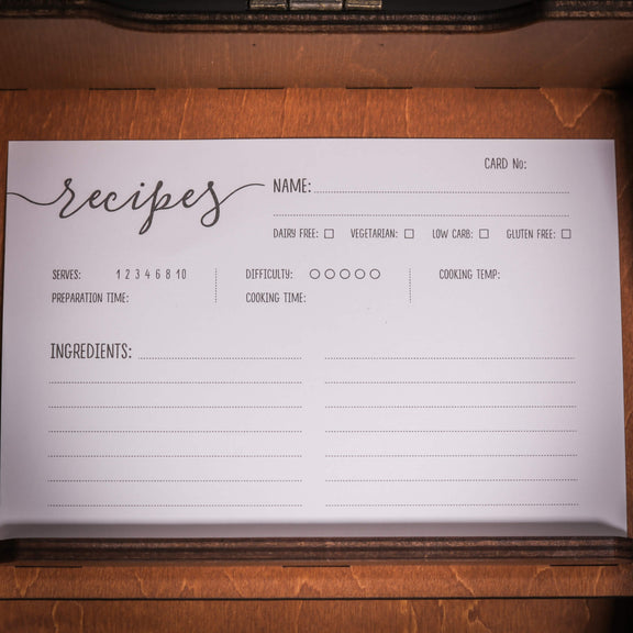 Personalized Wooden Recipe Box | Custom Recipe Card Storage – CustomCraftUA