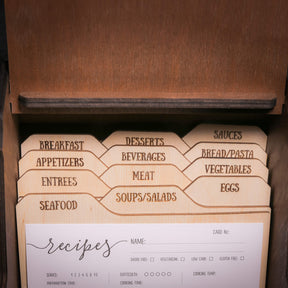 Personalized Wooden Recipe Box | Custom Recipe Card Storage – CustomCraftUA