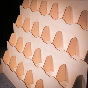 4-Tier Wooden Sticker Display Stand – Portable & Easy Assembly ...