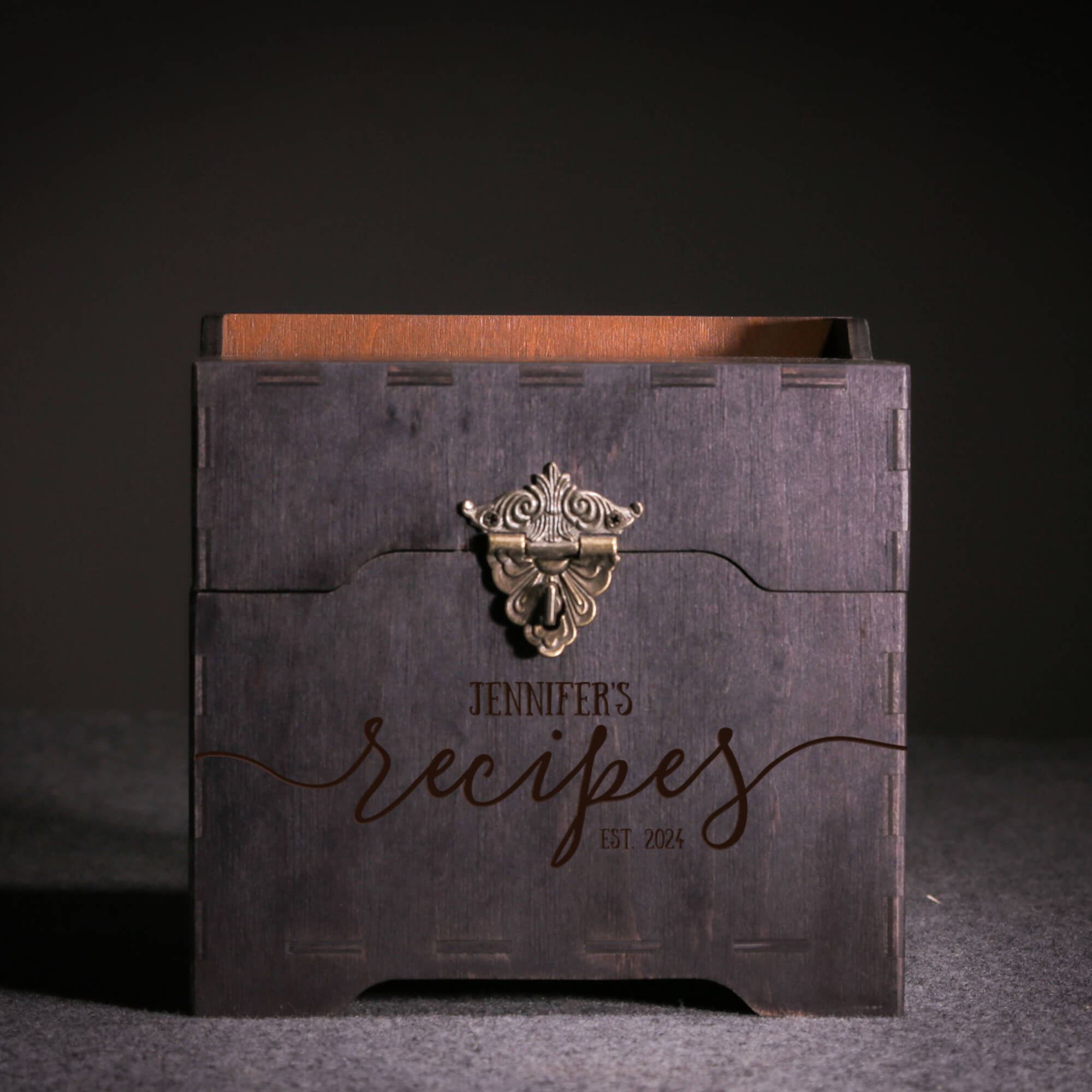 Personalized Wooden Recipe Box - Custom Recipe Card Box – CustomCraftUA