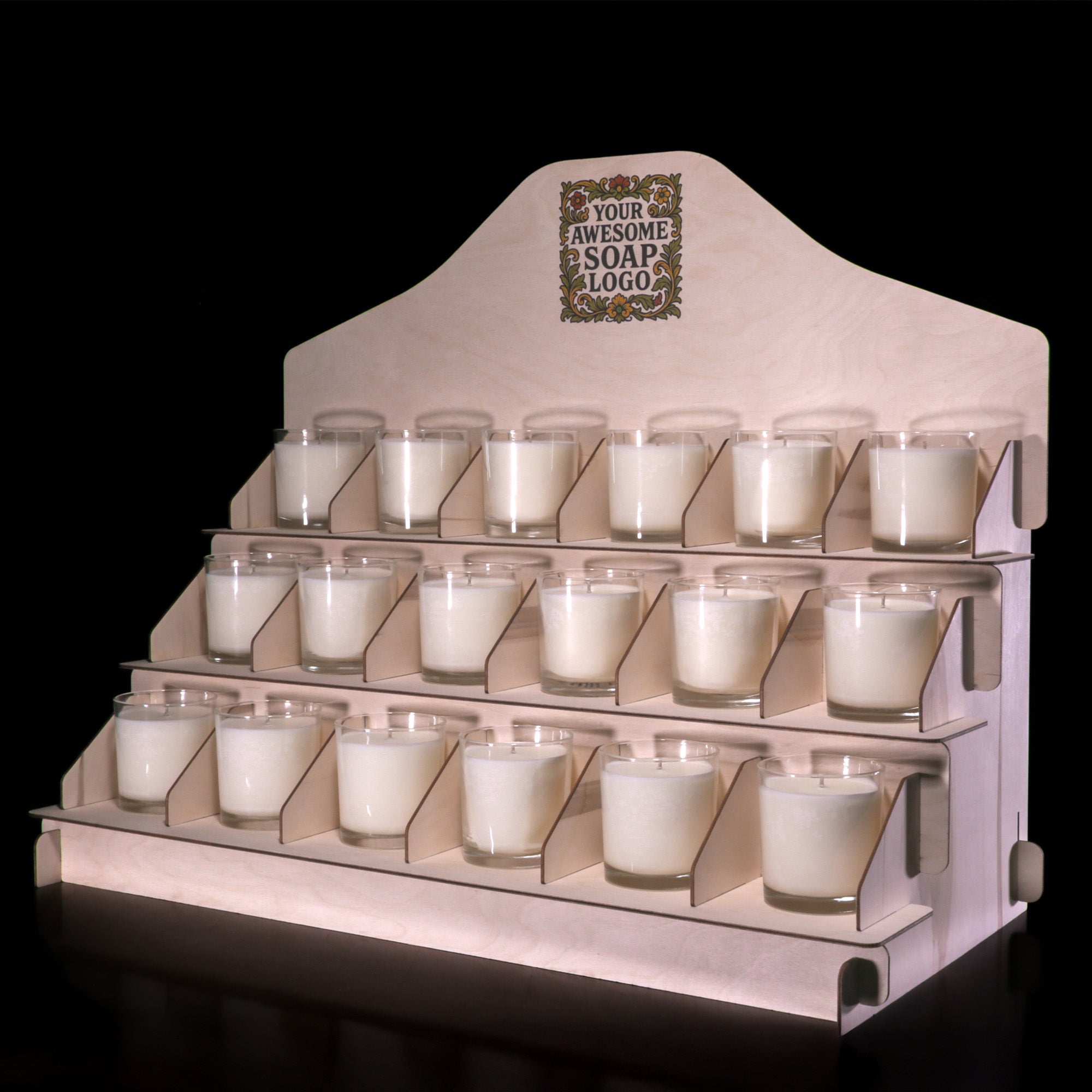 Soap Display Stand - Tiered Countertop Vendor Display Rack for Candles ...