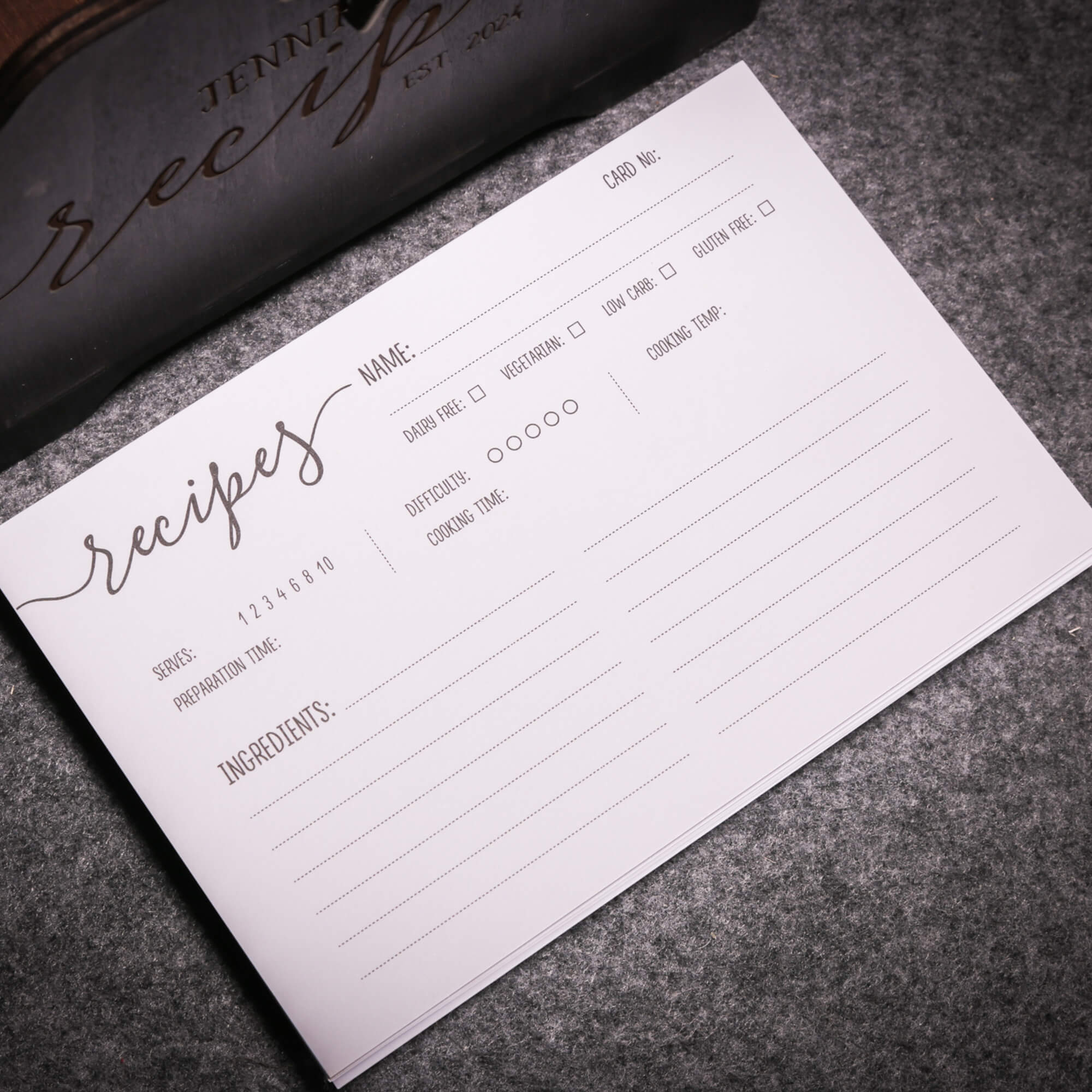 Personalized Wooden Recipe Box - Custom Recipe Card Box – CustomCraftUA