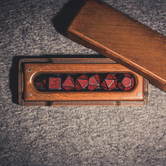 Wooden DnD Dice Box | Premium Customizable Dice Storage – CustomCraftUA