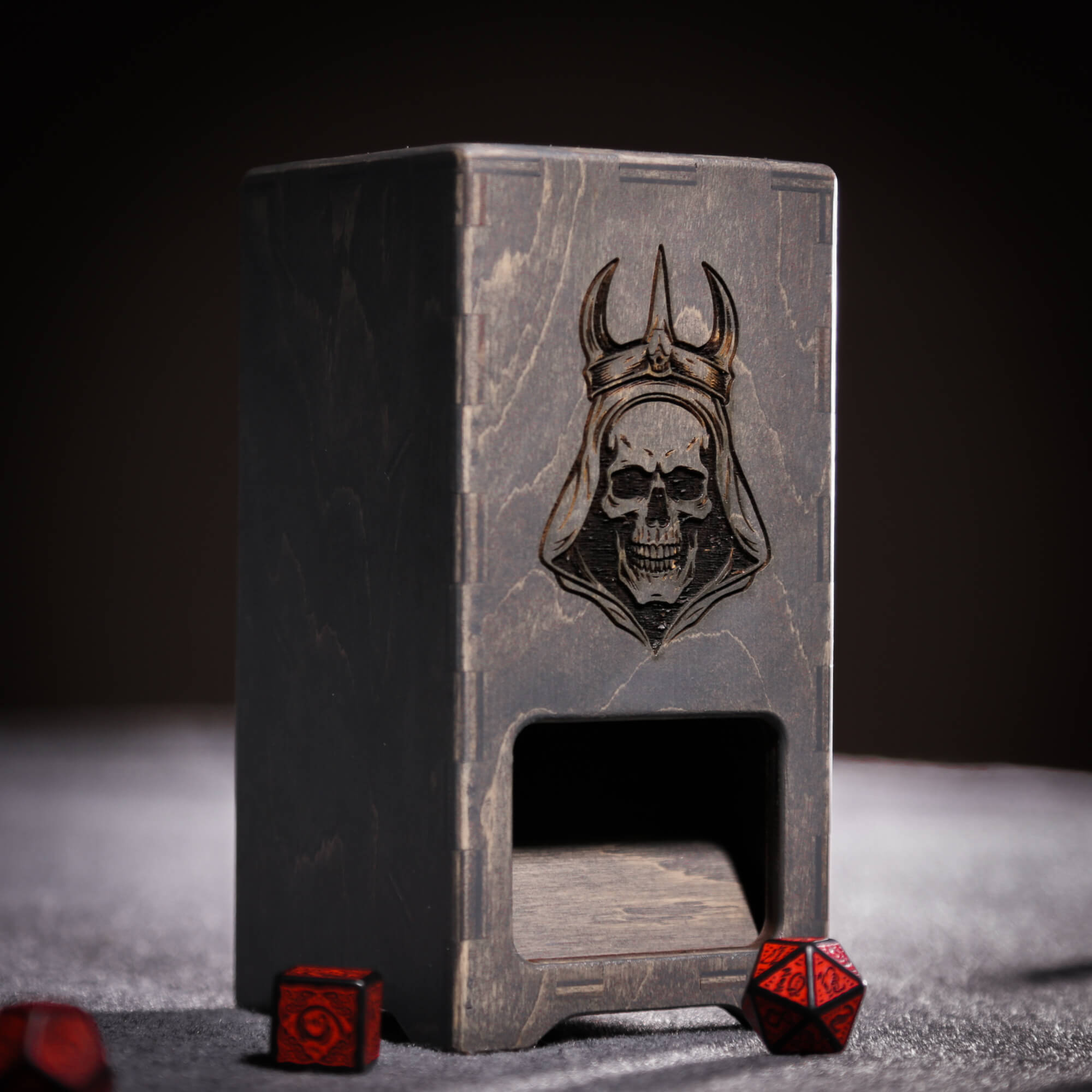 Handmade Wooden DnD Dice Tower - Customizable RPG Accessory – CustomCraftUA