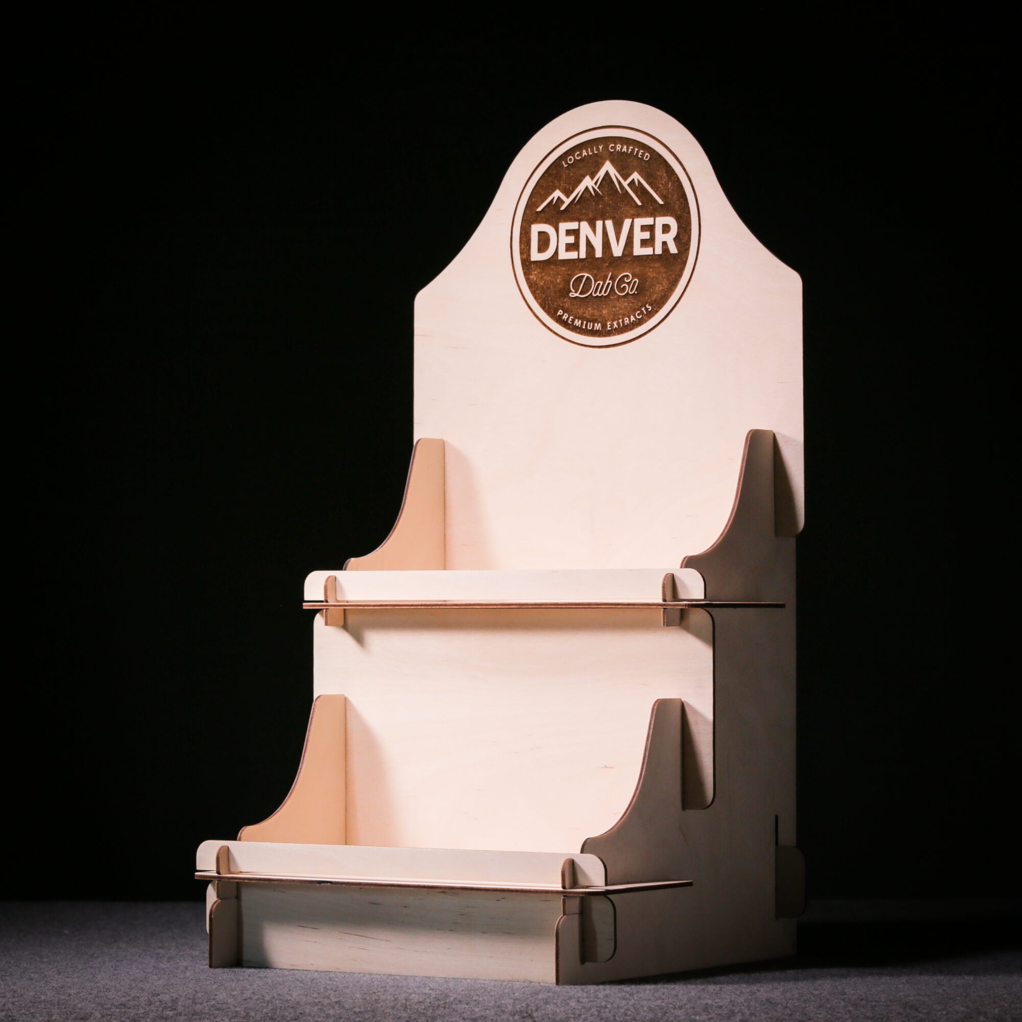2-Tier Wooden Display Stand - 10" for Retail and Craft Shows ...