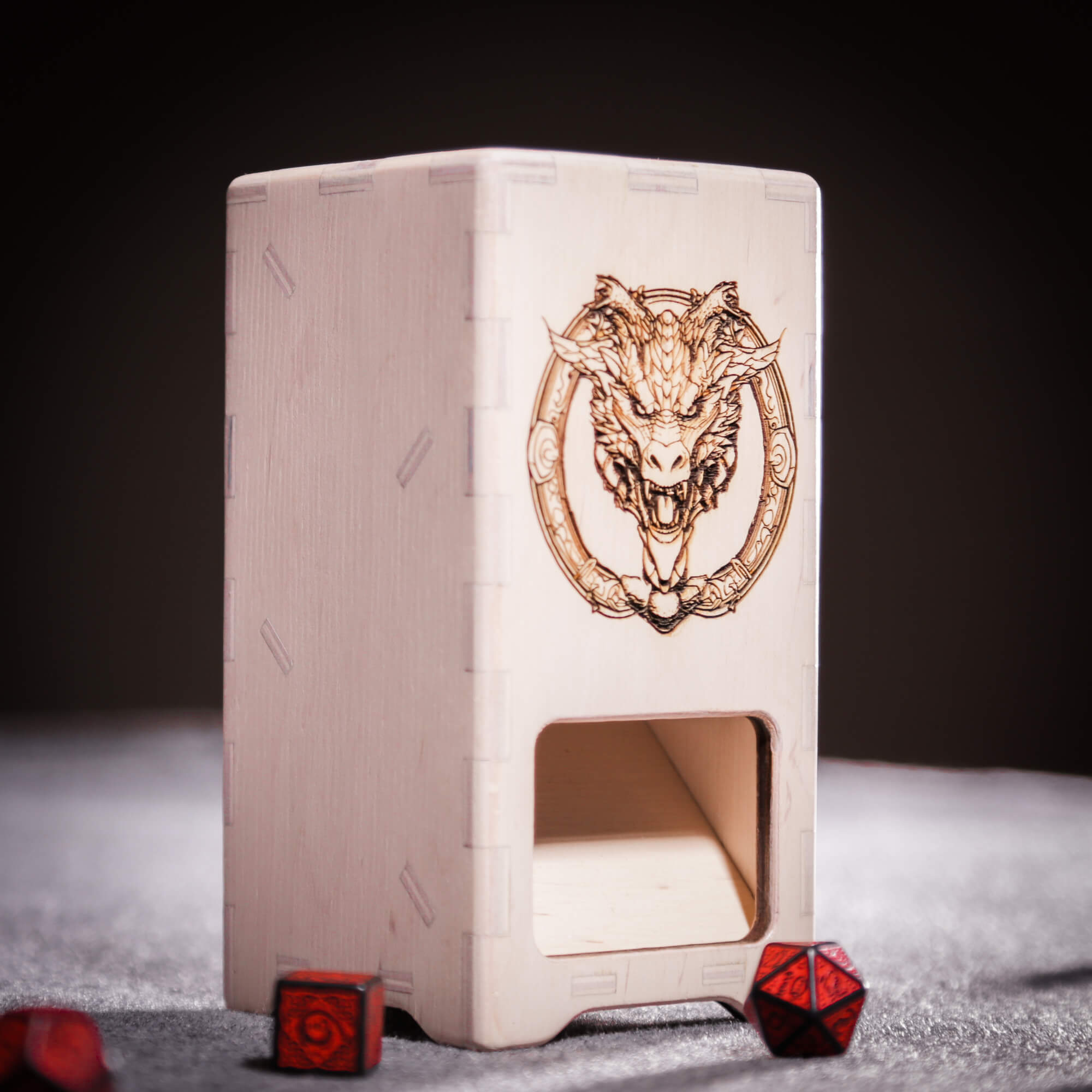 Handmade Wooden DnD Dice Tower - Customizable RPG Accessory – CustomCraftUA