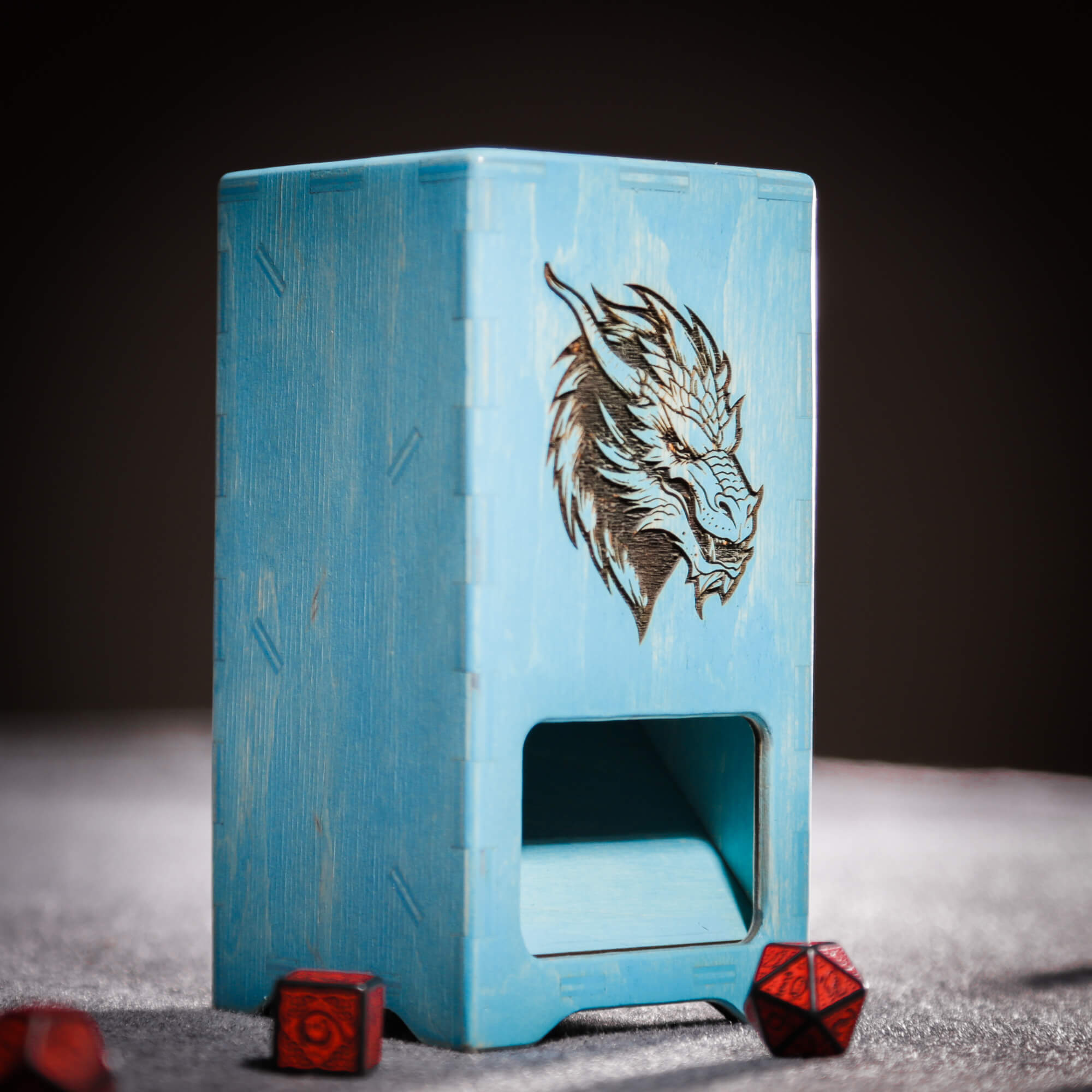 Handmade Wooden DnD Dice Tower - Customizable RPG Accessory – CustomCraftUA