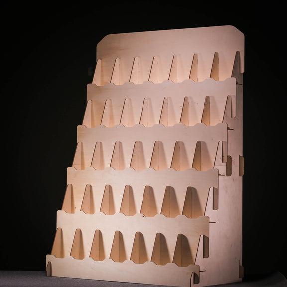 35 Pocket Sticker Display Stand - Collapsible Wooden Display Rack ...
