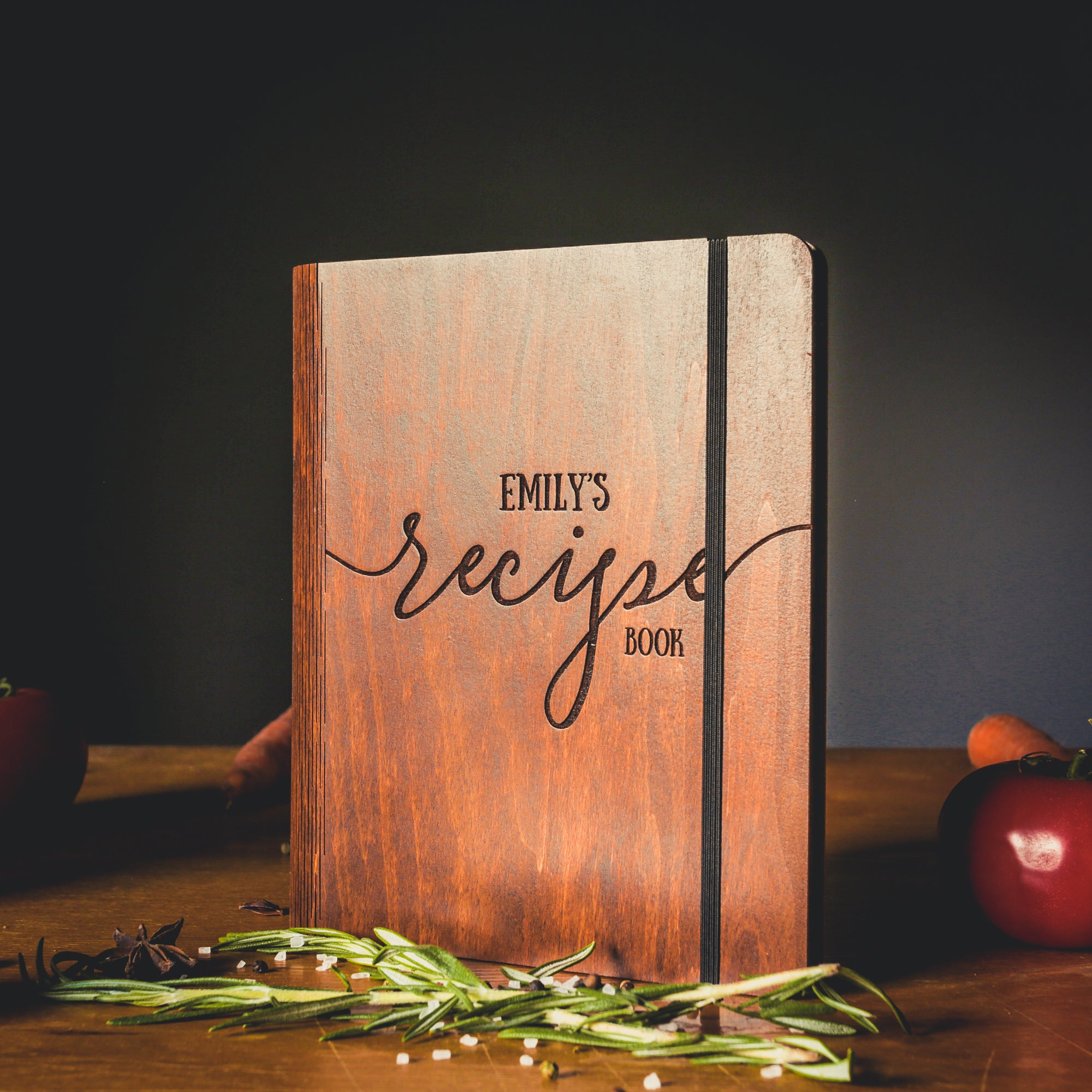 Personalized Wooden Recipe Book Binder - Custom Gifts – CustomCraftUA