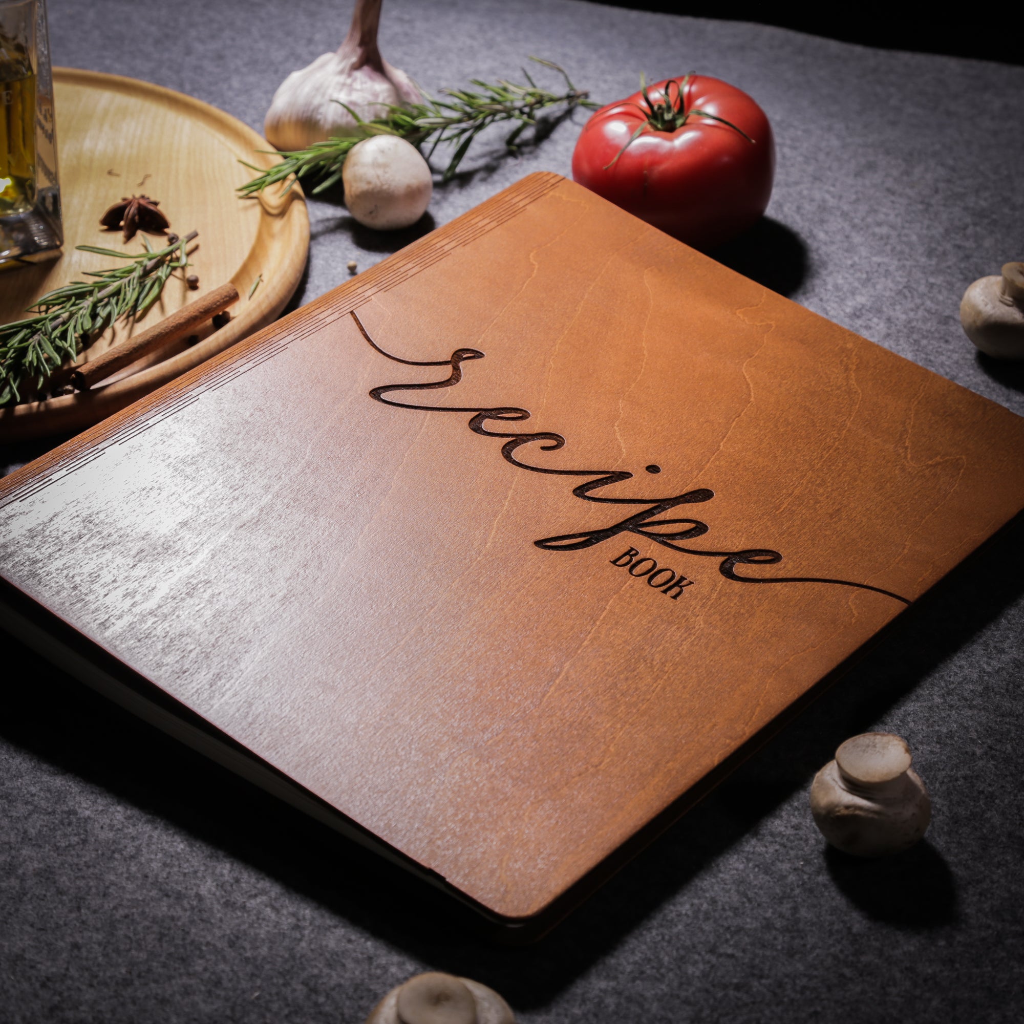 Personalized Wooden Recipe Book Binder - Custom Gifts – CustomCraftUA