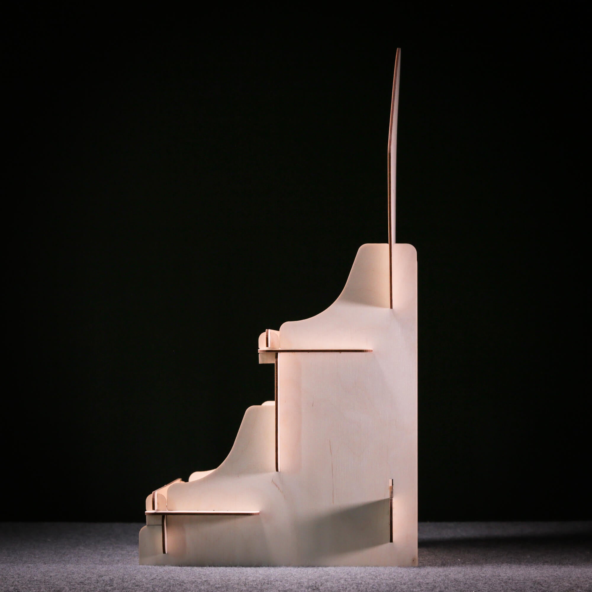 2-Tier Wooden Display Stand - 10" for Retail and Craft Shows ...