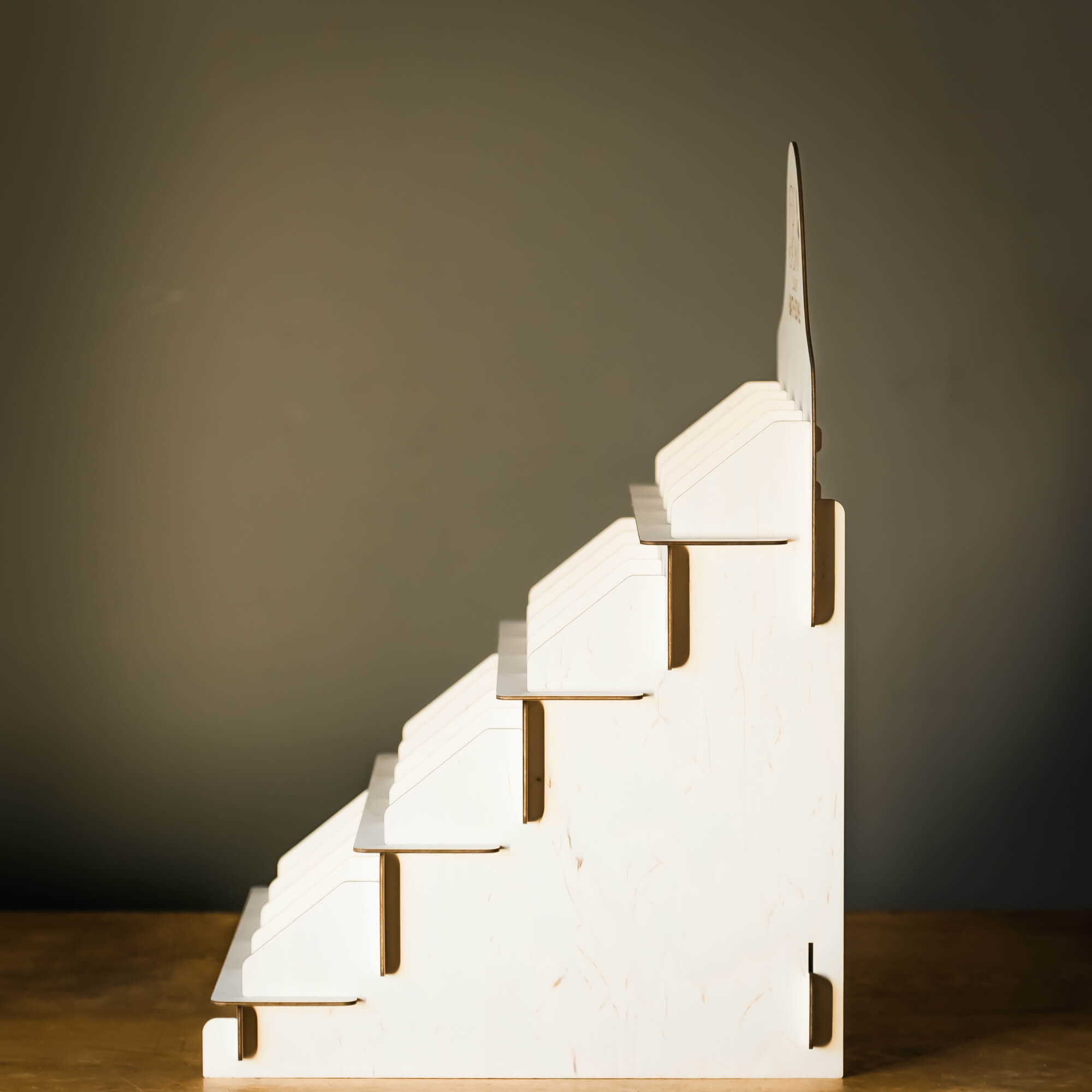 4-Tier Wooden Display Stand for Retail & Craft Shows, 16 Compartments ...