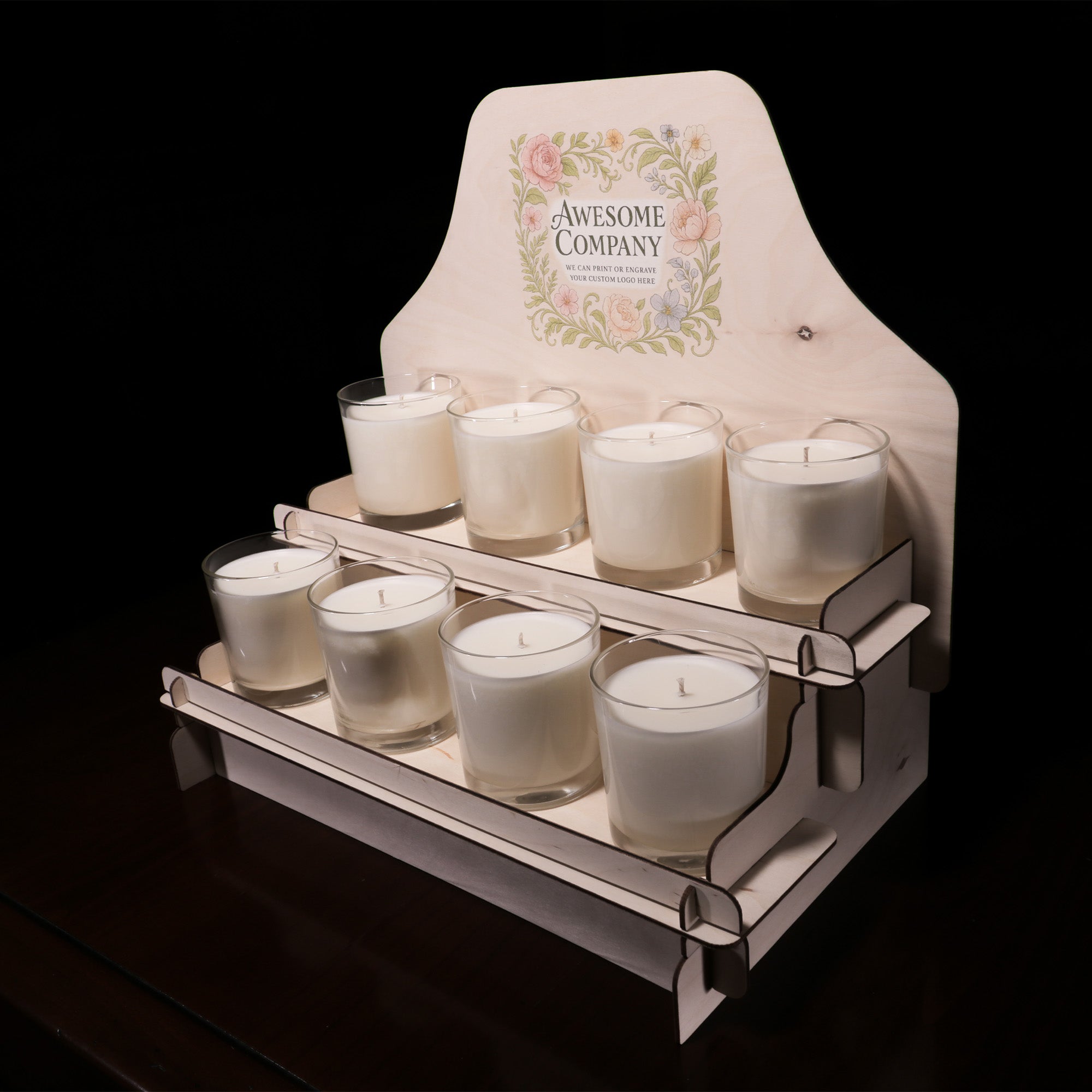 Wooden Display Riser - 2-Tier Collapsible Stand – CustomCraftUA