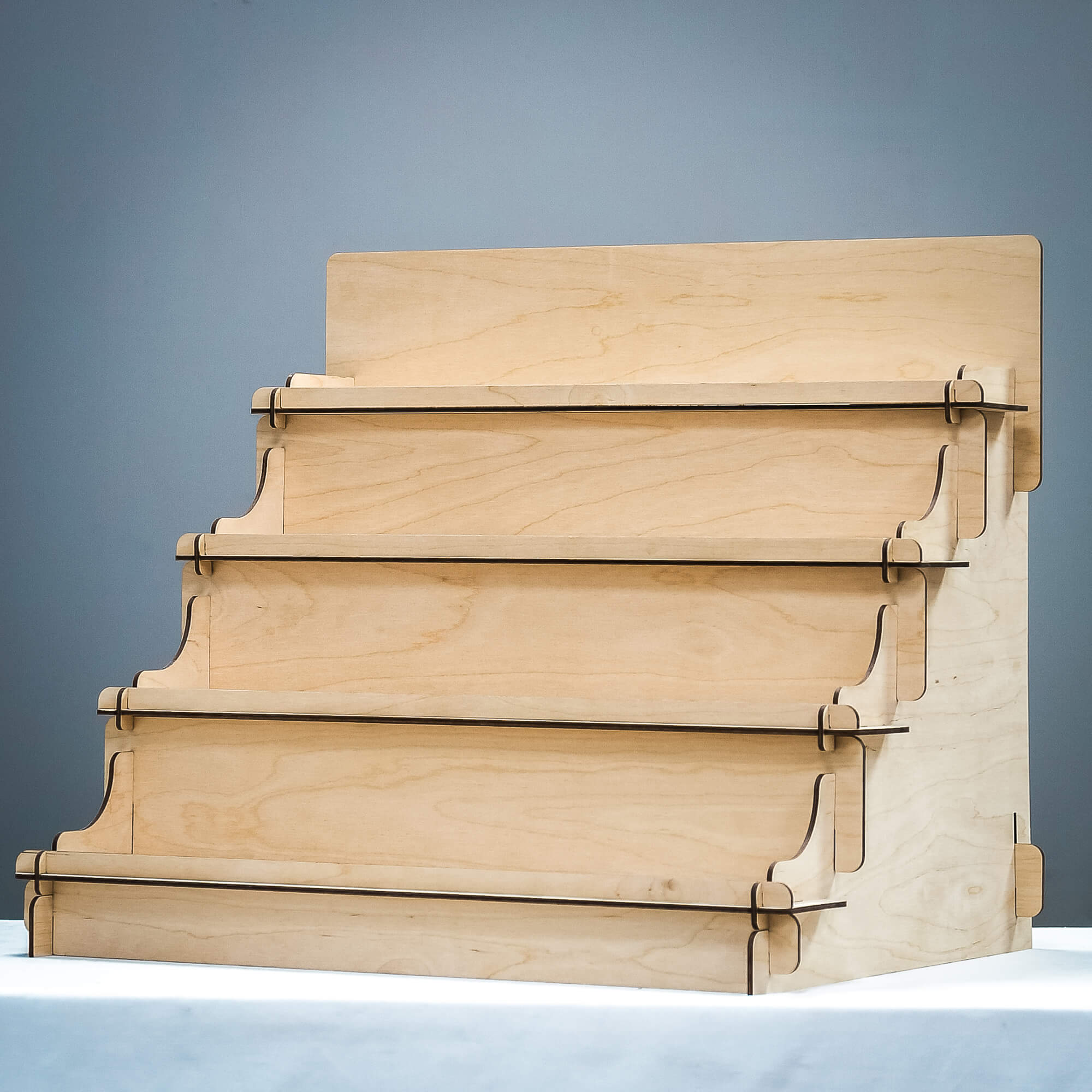 4-Tier Wooden Display Stand | Countertop Craft Show Riser for Soap ...