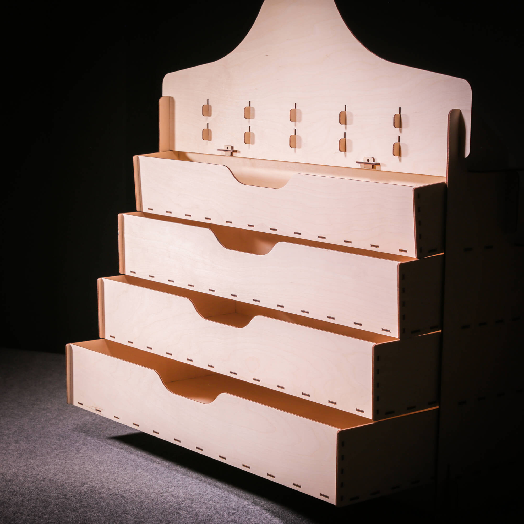 5-Tier Wooden Display Stand | Countertop Rack for Craft Shows ...